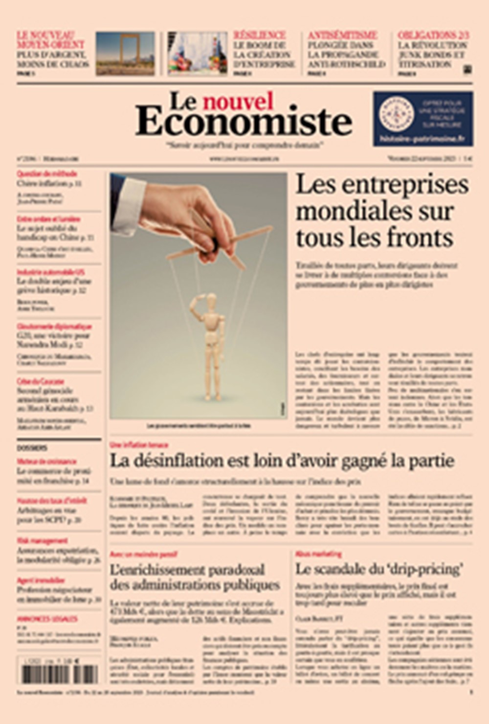 Abonnement magazine Le Nouvel Economiste | Info-Presse