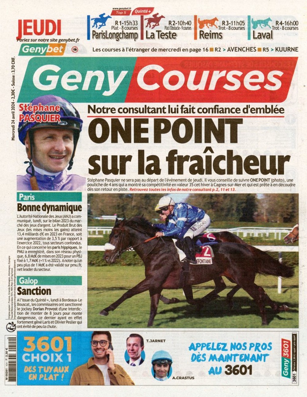 magazine Geny Courses vendu au numéro