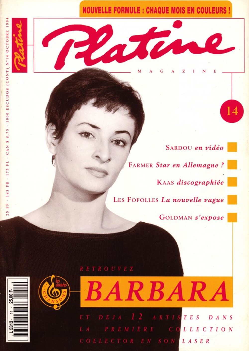 magazine Platine Octobre 1994 Barbara vendu au numéro