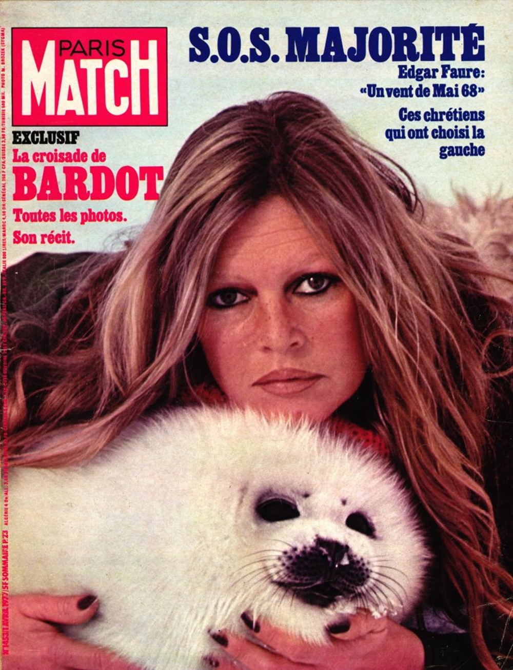 magazine Paris Match du 01-04-1977 Brigitte Bardot vendu au numéro
